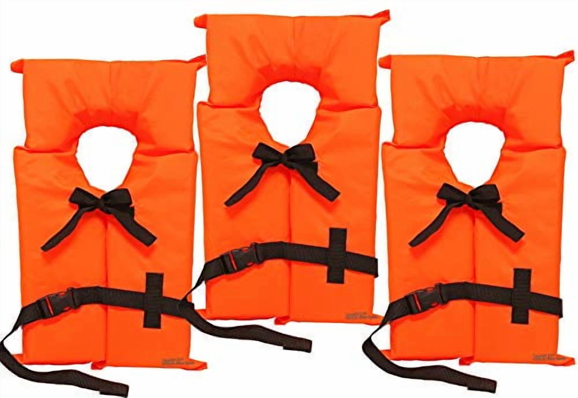 6 Pack Coast Guard Approved Life Jackets. High Visibility Color Type II ...