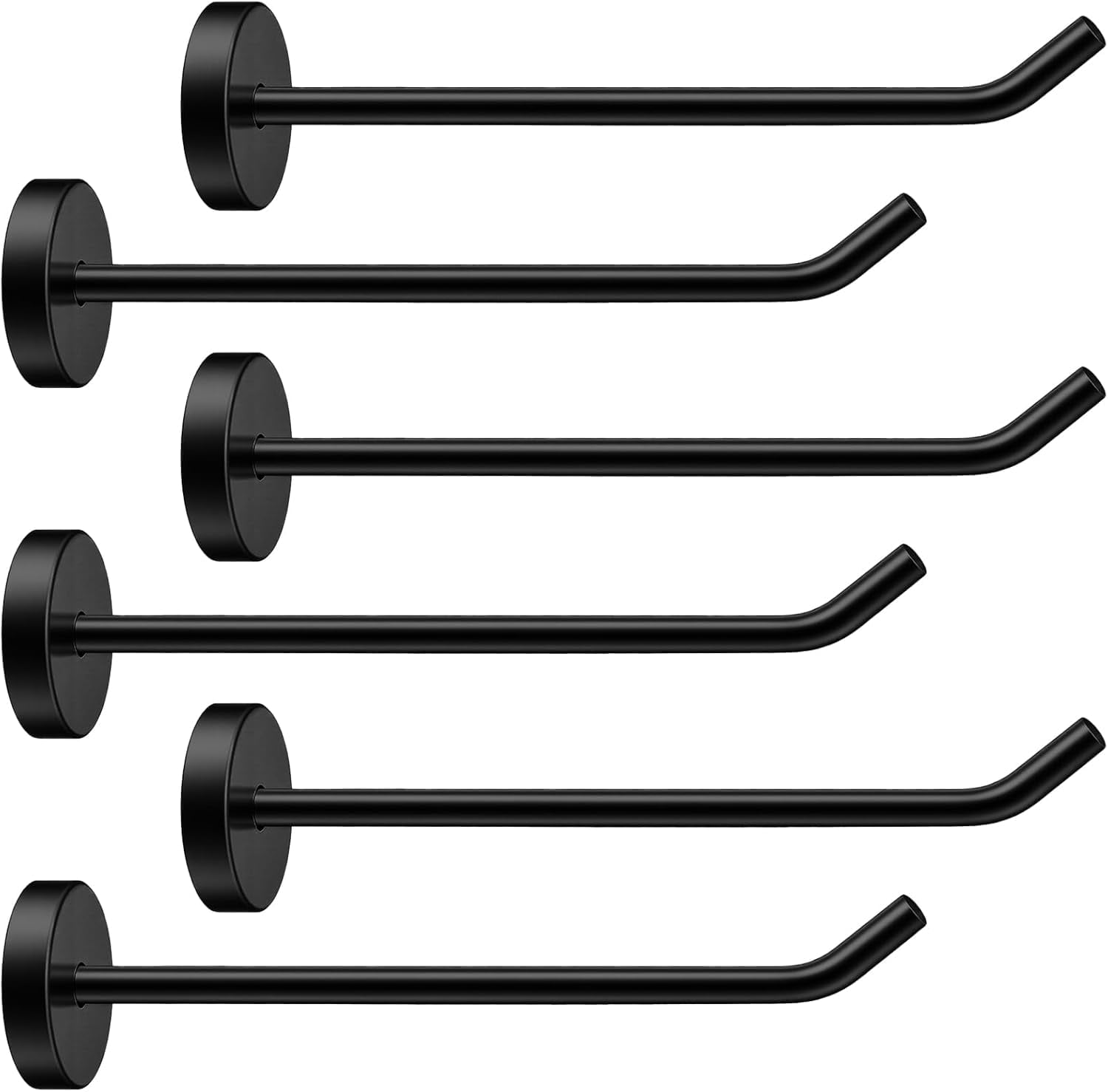 6 Pack Coat Hooks, 8 Inch Long Nose Wall Mount Hook, Heavy Duty Wall ...