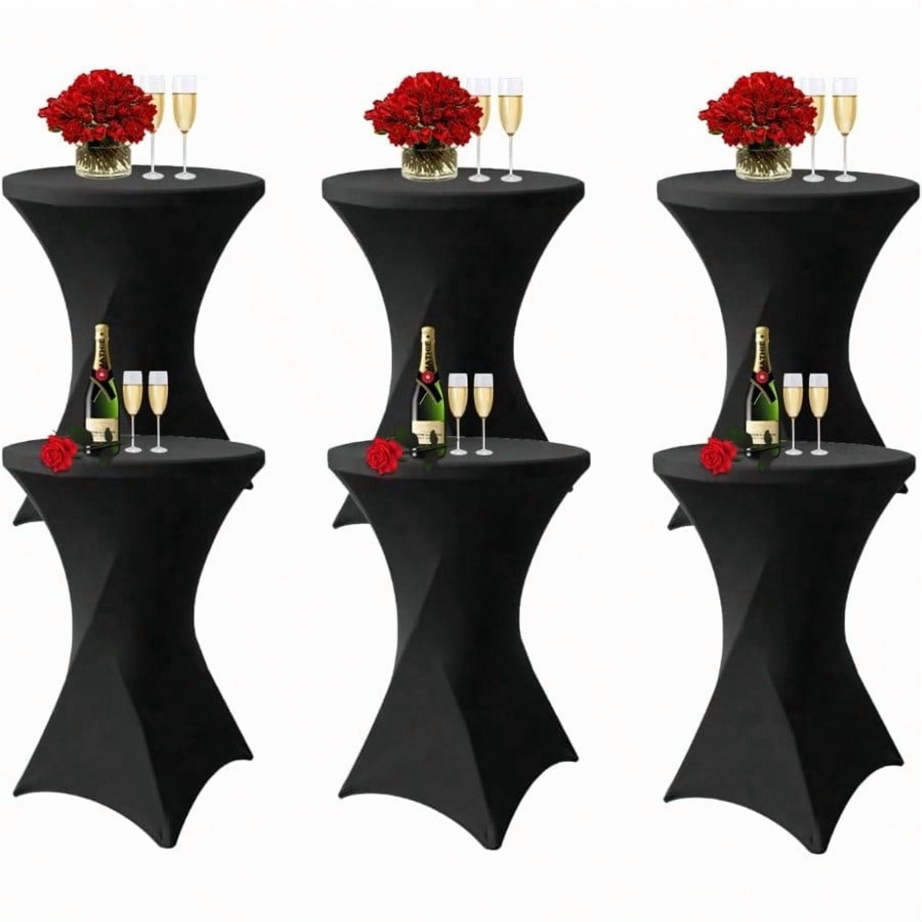 6 Pack Cocktail Table Covers 32x43 Spandex Stretch Highboy Top ...