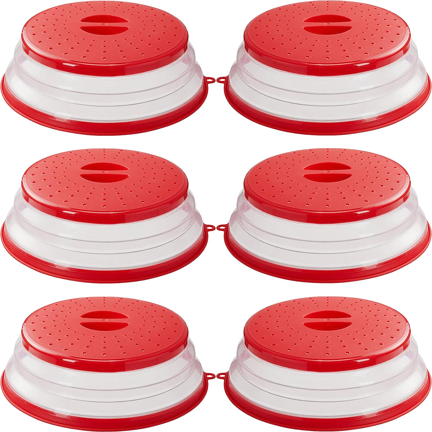 6 Pack Collapsible Microwave Cover for Food Vented Microwave Splatter ...