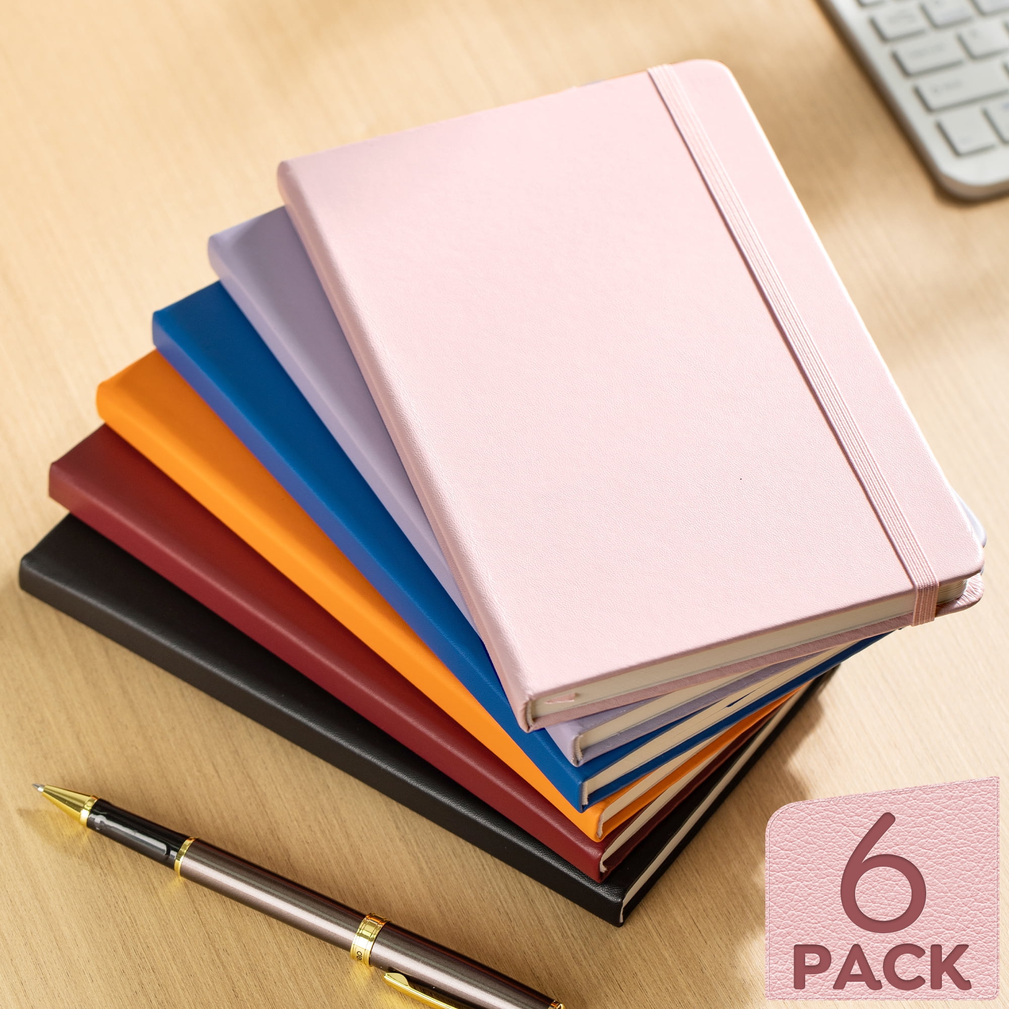 Deli Lined 6 PACK Journal Notebook, 5.6 x 8.3 inch, A5 160 Lined Pages ...