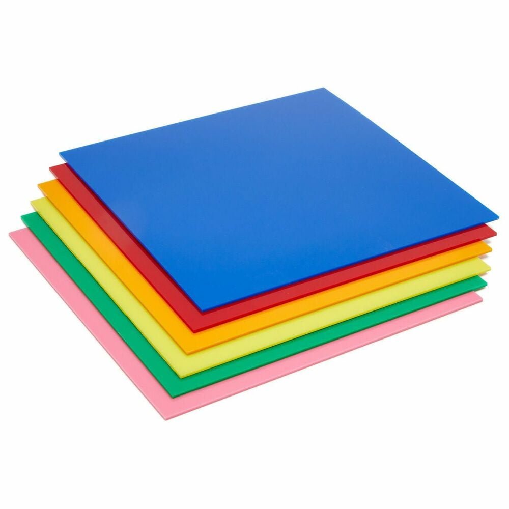 6 Pack Colored Acrylic Plexiglass Sheet 1/8"(3mm) Thick for DIY Art ...
