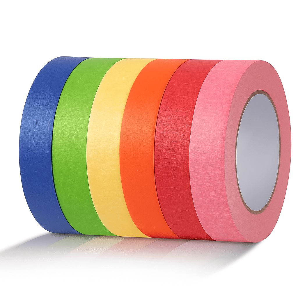 6 Pack Colored Masking Tape 0.94 Inch x 60yds of Colorful Craft Tape ...
