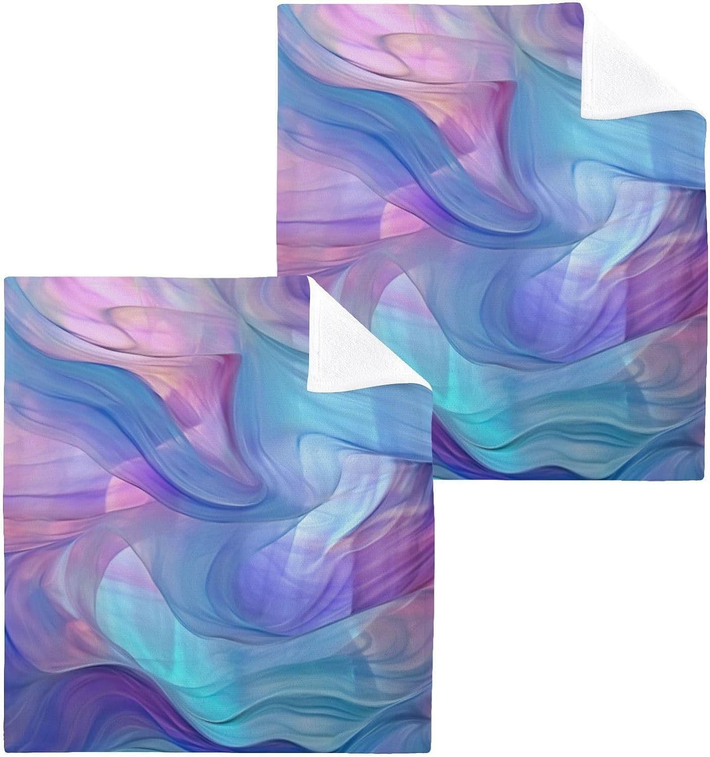 6 Pack Colorful Bubbles Pure Cotton Washcloths 12 x 12 Inch Reusable ...