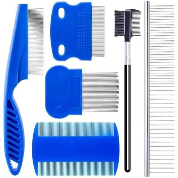6 Pack Combs, Stainless Steel and Combs with Rounded , Double-Sided ...