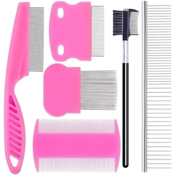 6 Pack Combs, Stainless Steel and Combs with Rounded , Double-Sided ...
