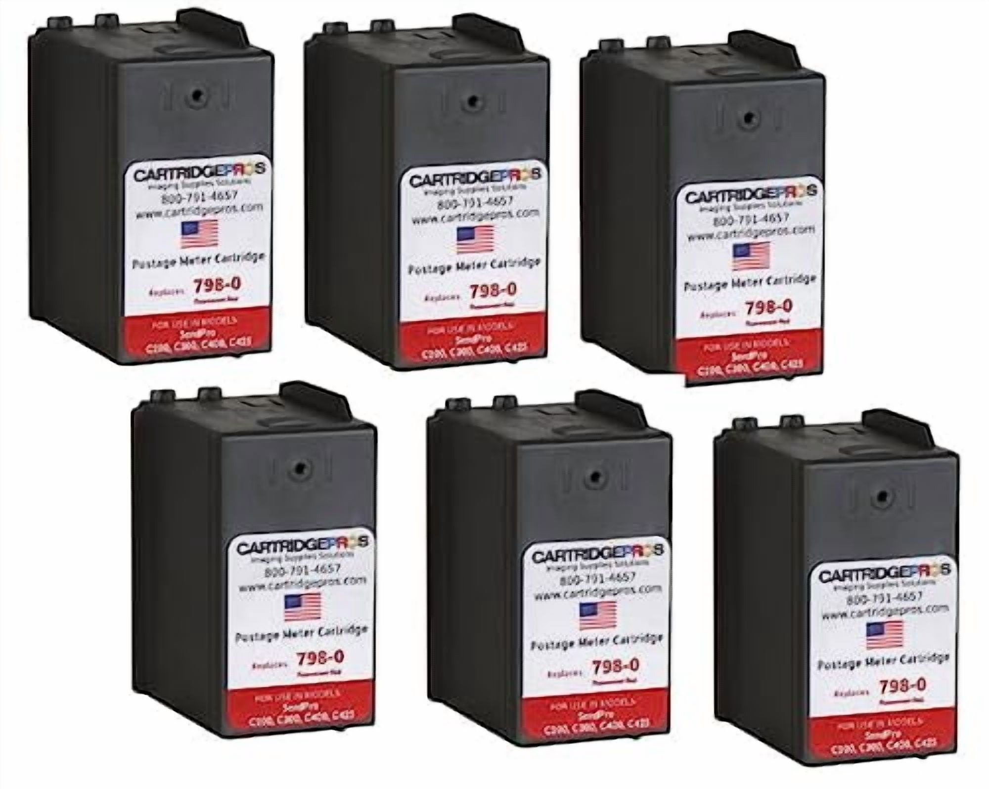 6-Pack Compatible SL‑798‑0 Cartridges for SendPro C200, C300 and C400 ...