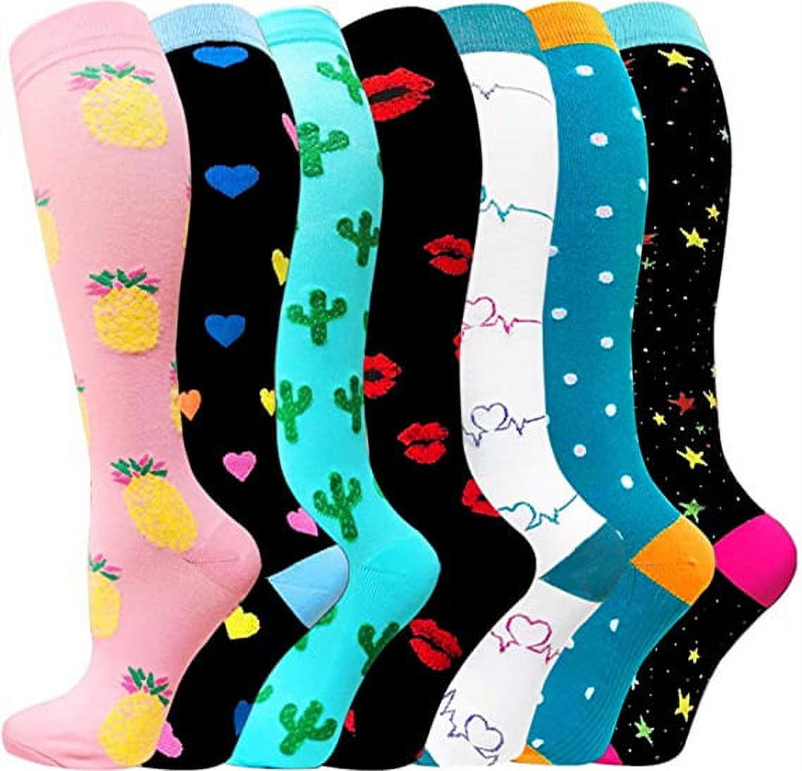 6 Pack Compression Socks for Women and Men Circulation-Best Support for ...