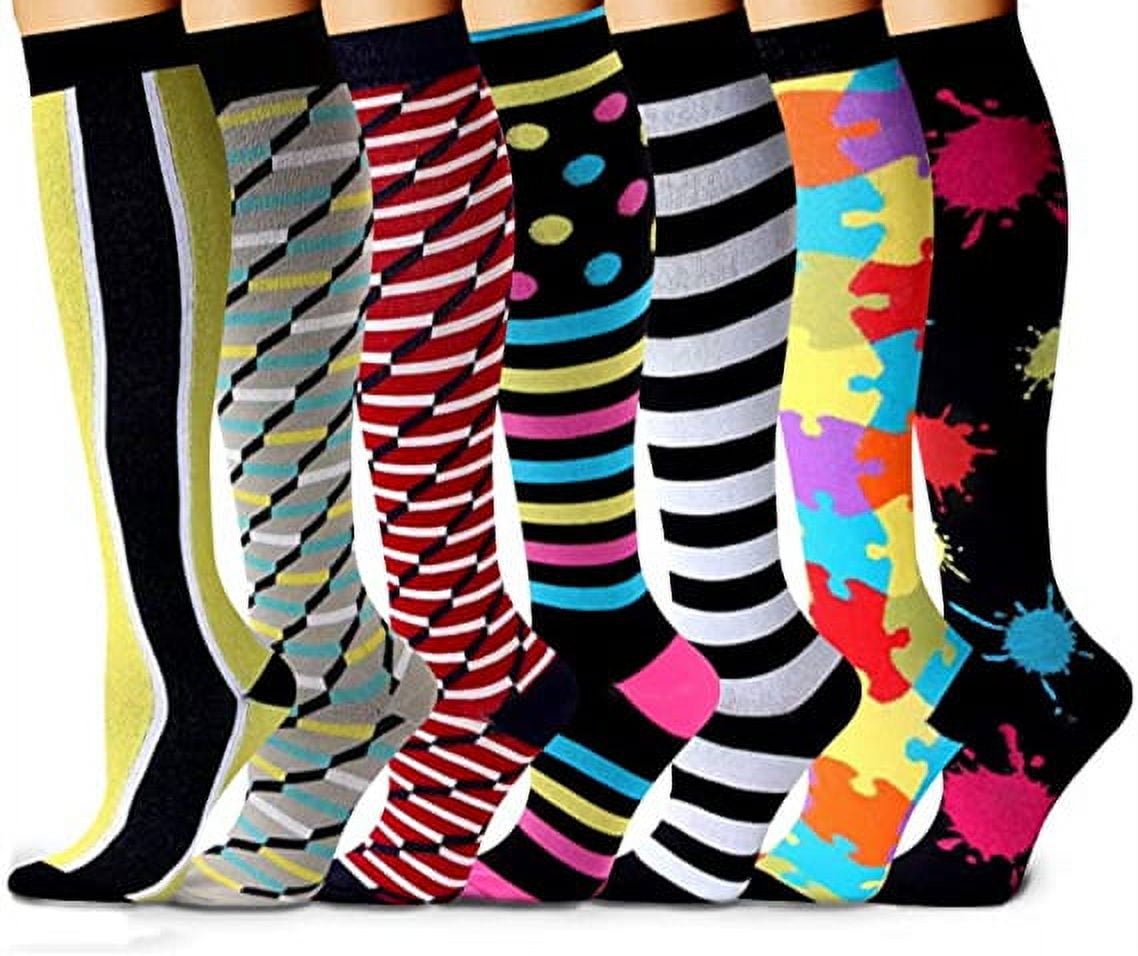 6 Pack Compression Socks for Women and Men Circulation-Best Support for ...