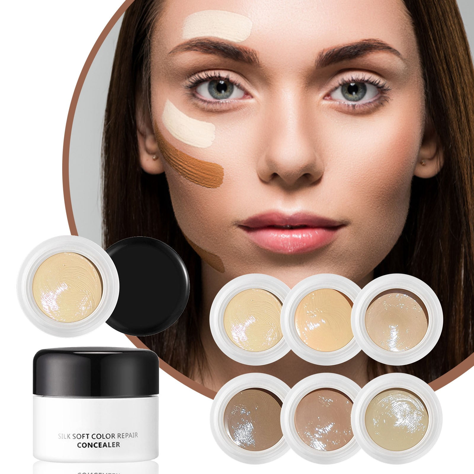 6 Pack Concealer Conceal Face Spots Marks Concealment Plate Cover Dark ...