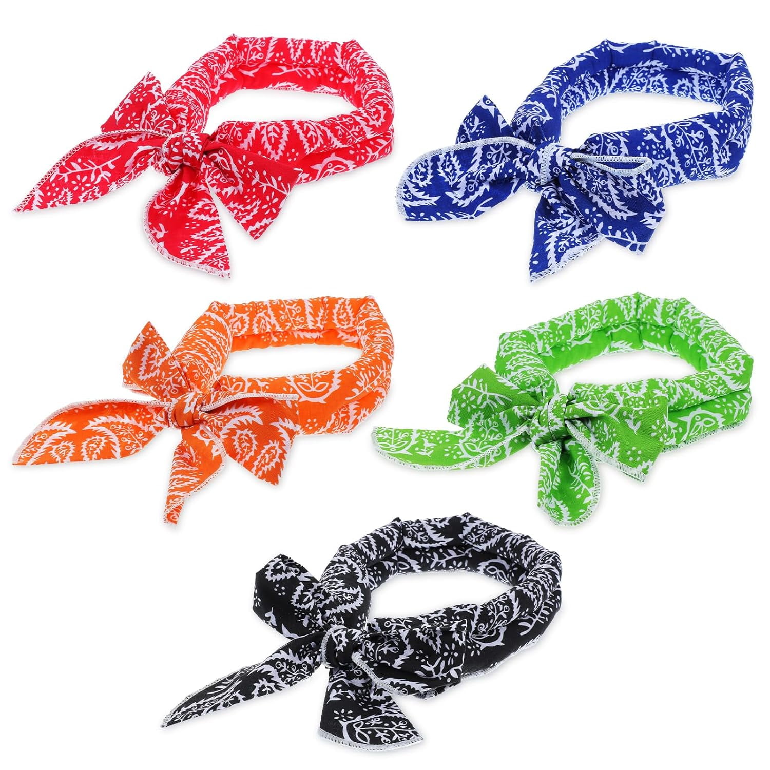 6 Pack Cooling Neck Wraps, Cooling Scarf Ice Bandanas, Cooling Towels ...