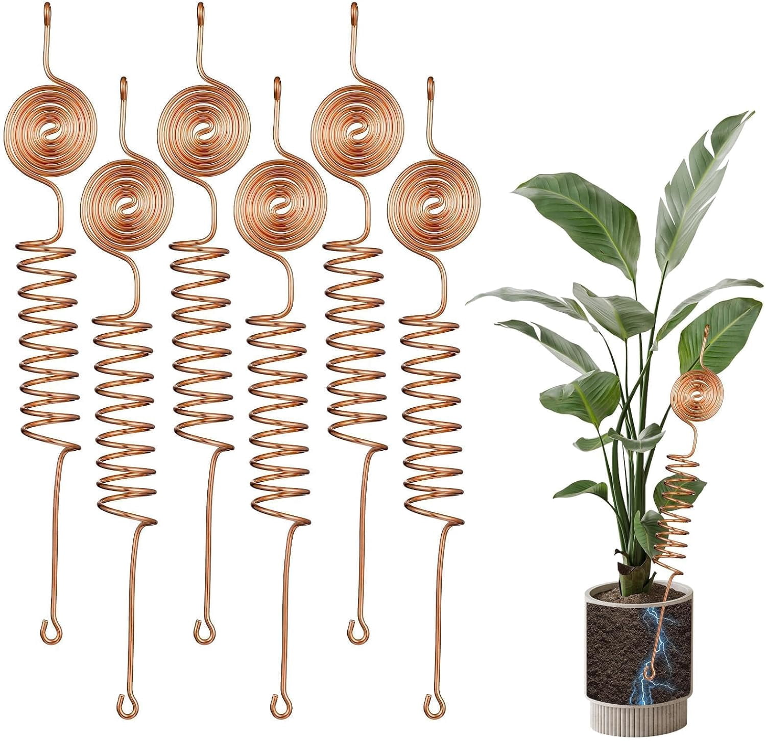 6 Pack Copper Gardening Antenna Kit 10 Gauge 99% Pure Copper Wire Plant ...