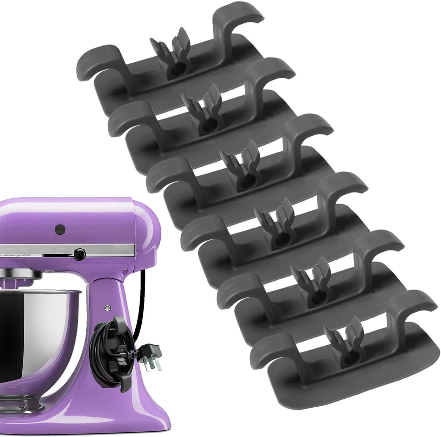 6 Pack Cord Organizer for Appliances, Upgraded Large Adhesive Cord ...