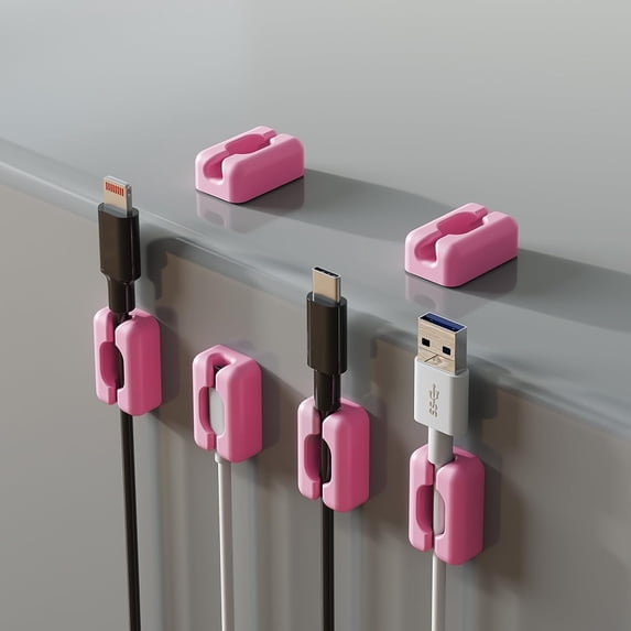 6 Pack Cord Organizer Clips, Adhesive Cord Clips for Cords Wire ...