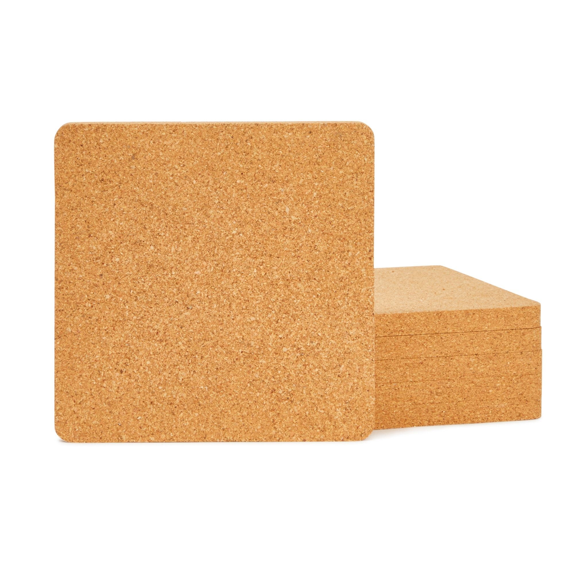 Heat Resistant 6 Pack Cork Trivets for Hot Pots and Pans - Square Cork ...