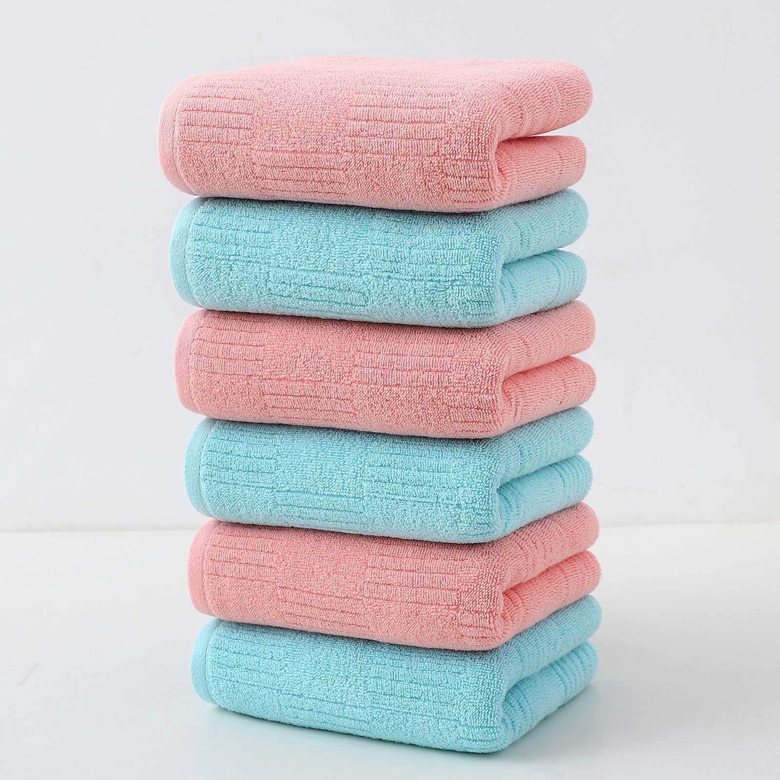 6-Pack Cotton Bath Towels Set, Soft Absorbent 75x35cm (29.5x13.7in ...
