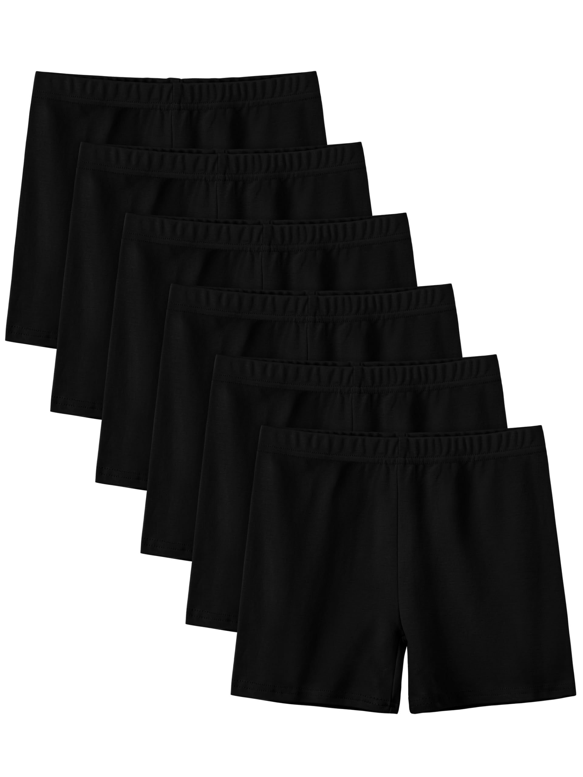 6 Pack Cotton Girls Bike Shorts Cartwheel Toddler Biker Under Dress ...
