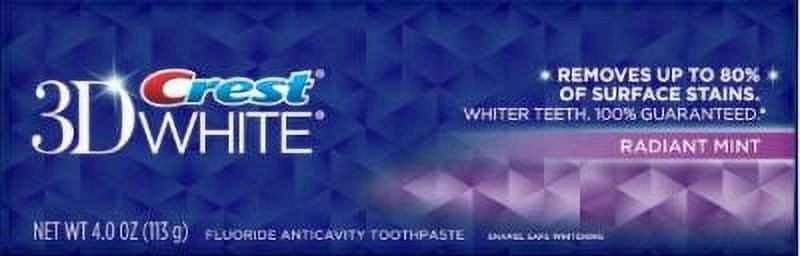 6 Pack - Crest 3D White Vivid Fluoride Anticavity Toothpaste, Radiant ...