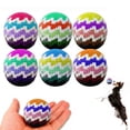 6 Pack Crocheted Dog Ball Toys 2.4 Inch, Silent Soft Yarn Chew Toy Set ...