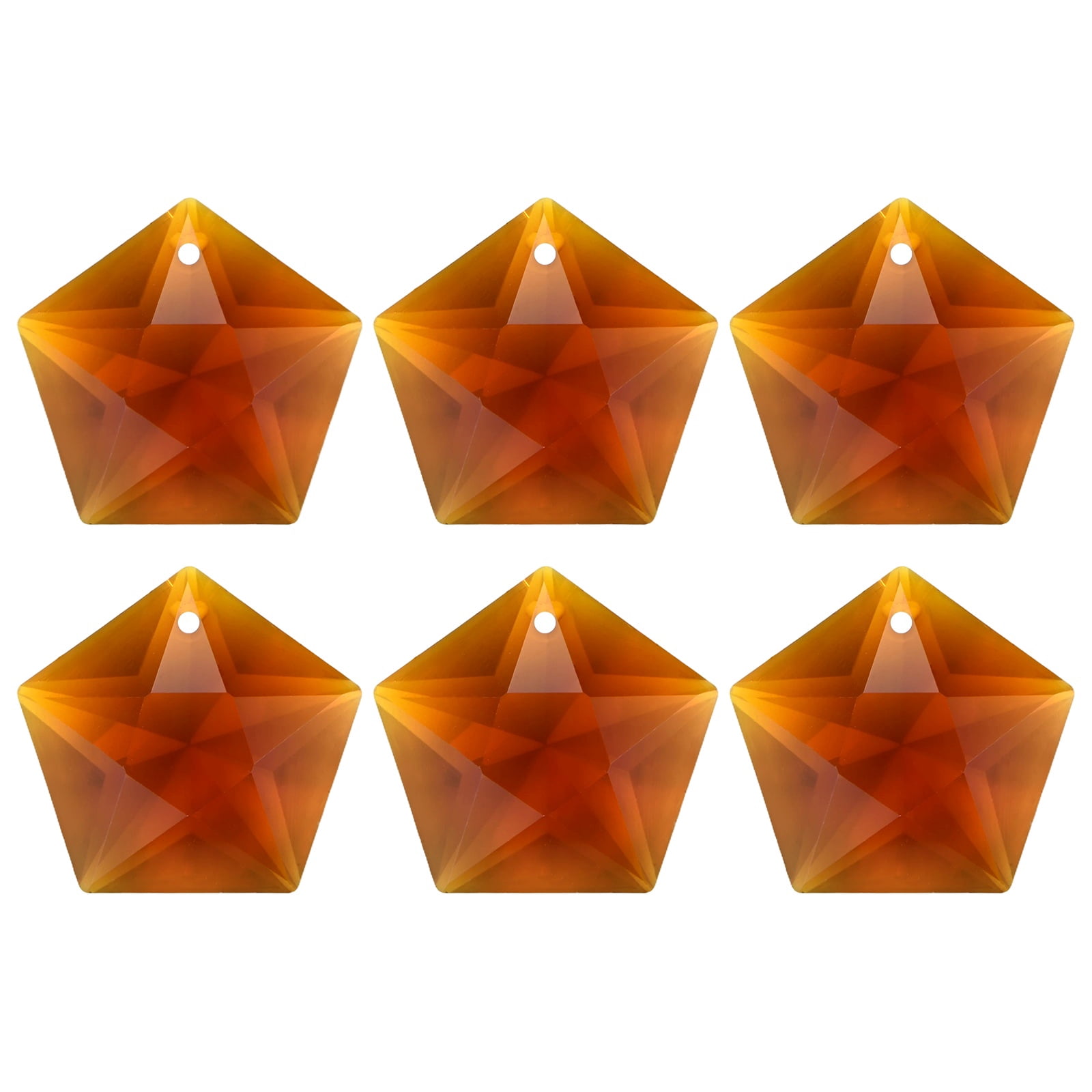 6-Pack Crystal Five-Pointed Star Prisms, 30mm/1.18 Inch Hanging ...
