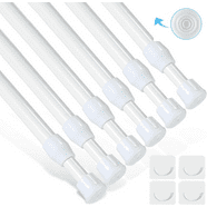 Dinosam 6 Pcs Adjustable Shower Rod, 28-48 inch Extendable Tension Rod ...