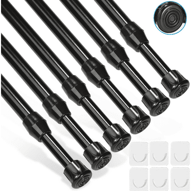 Dinosam 6 Pcs Adjustable Shower Rod, 28-48 inch Extendable Tension Rod ...