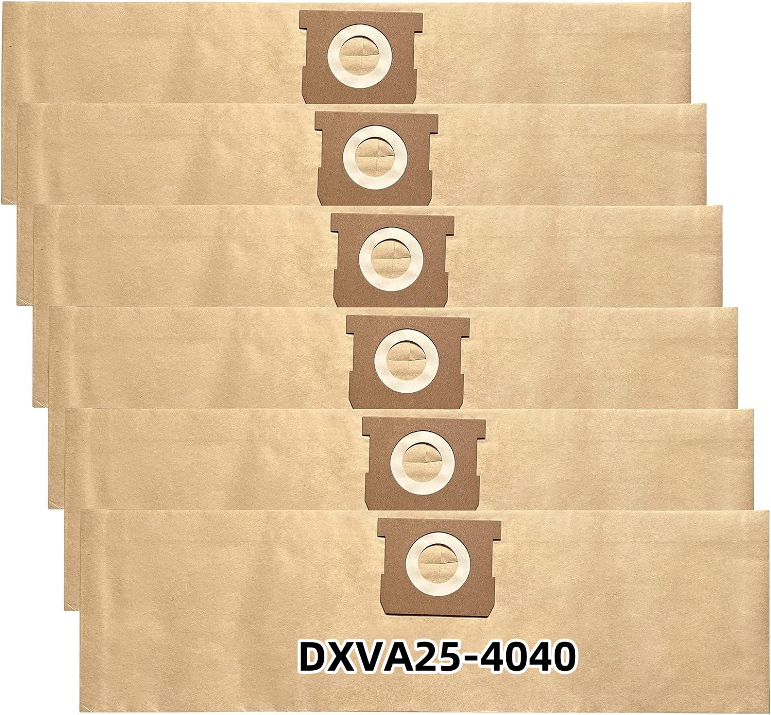 6 Pack DXVA25-4040 Standard Disposable Dust Bag， Compatible with DEWALT ...