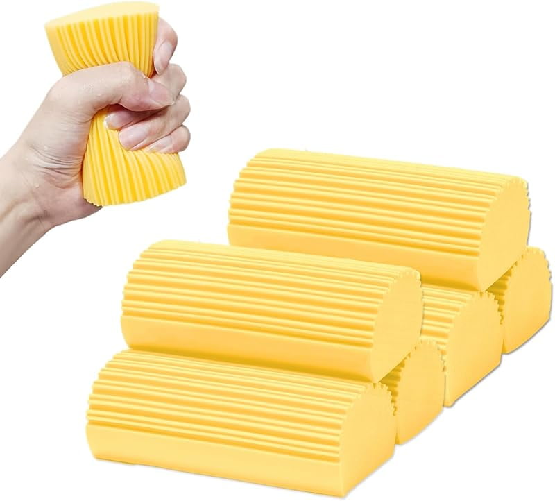 6 Pack Damp Clean Duster Sponge,Dusting Sponge Duster for Housekeeping ...