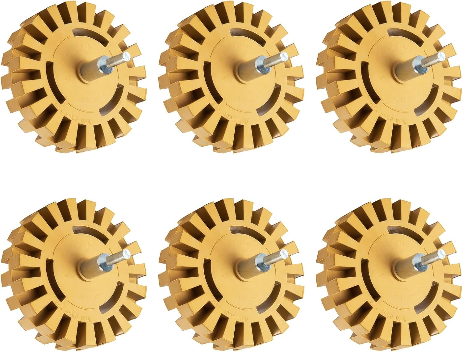 6 Pack Decal Remover Eraser Wheel Rubber Eraser Wheel for Drill Removes ...