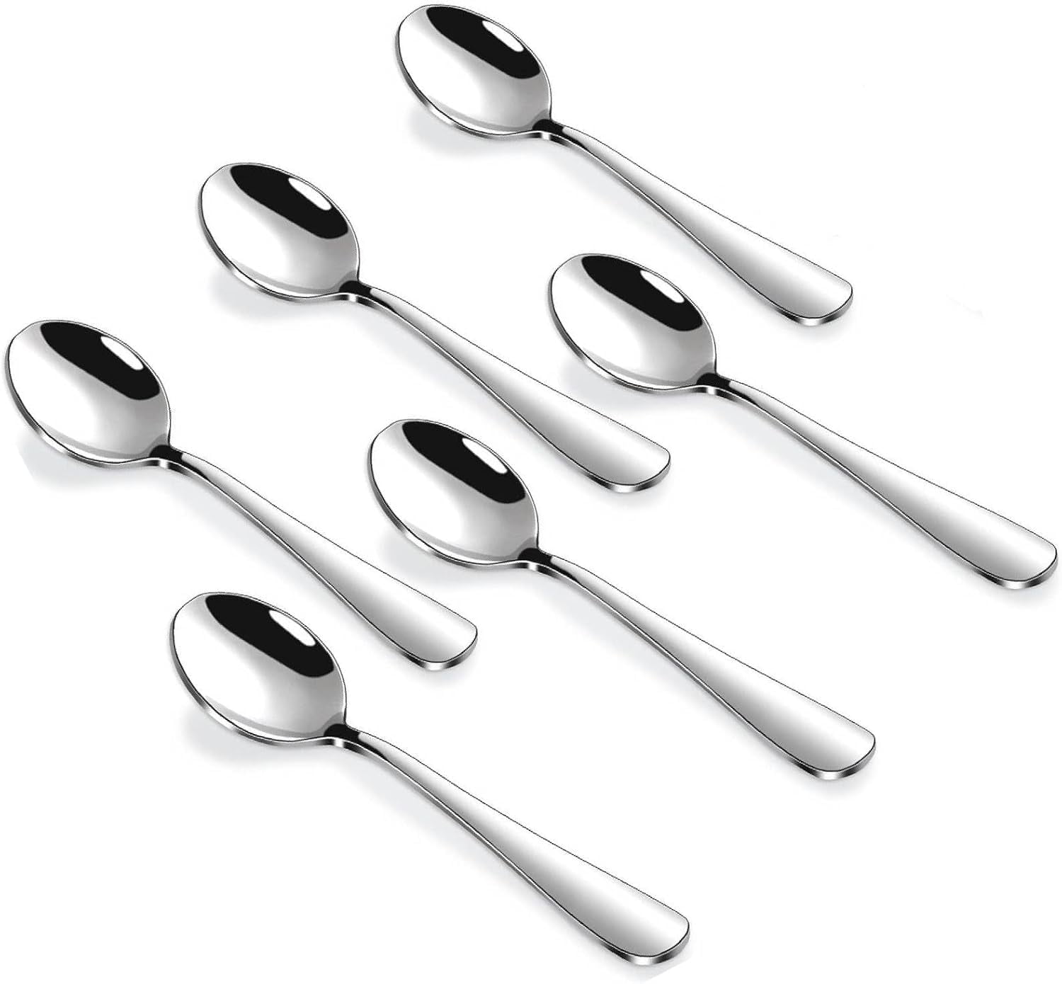 "ZDWQFA 6 Pack Demitasse Espresso Spoons, 4.7"" Stainless Steel Mini ...