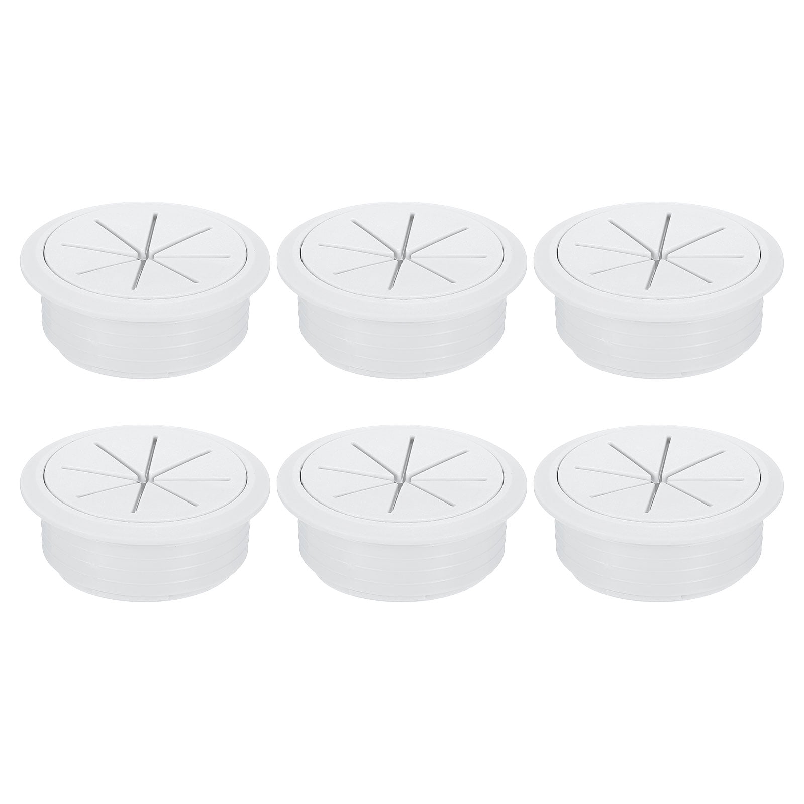 6 Pack Desk Grommet, 2.36 inch 60mm Desk Cable Hole Cover, White ...