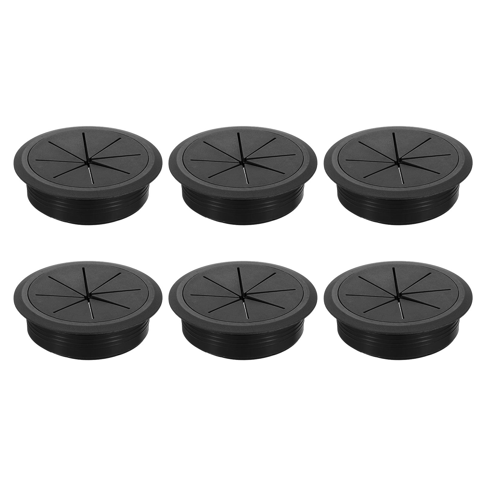 6 Pack Desk Grommet, 3.15 inch 80mm Desk Cable Hole Cover, Black ...
