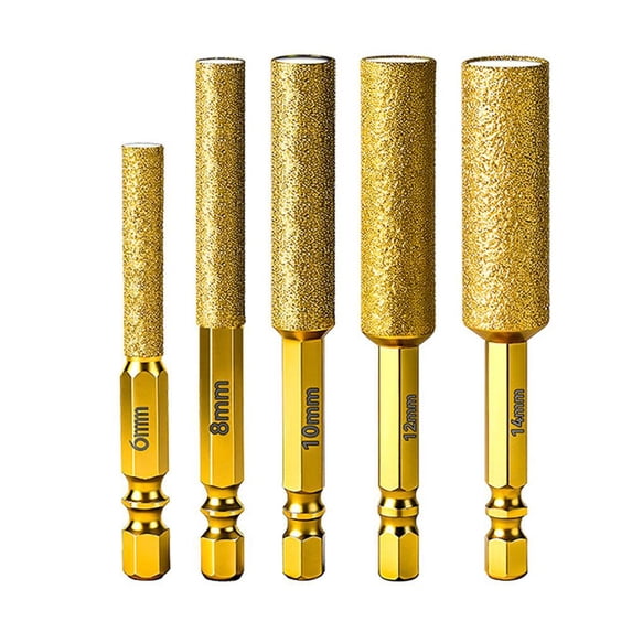 6-Pack Diamond Core Drill Bits Set (6-16mm) for Porcelain Tile, Granite ...