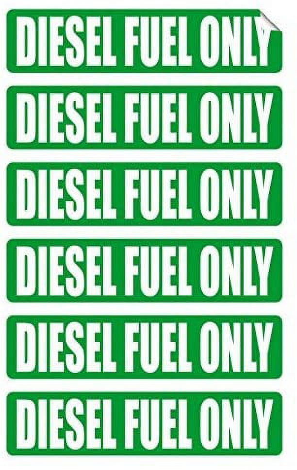 6 Pack Diesel Fuel ONLY Decals / Stickers / Labels / Markers - Walmart.com