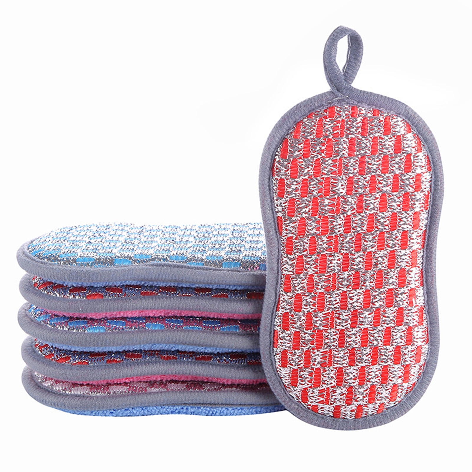 6 Pack Dishwashing Sponge Scrubber, Multi-Purpose Scrub Sponges for ...