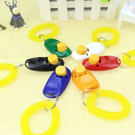 6-Pack Dog Clicker for Training with Wrist Bands, 2 Inches Multicolor ...