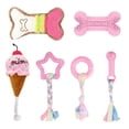 Safe Puppy Teething Toys for Small Dogs, 6-Piece Soft Rubber Chew Set ...