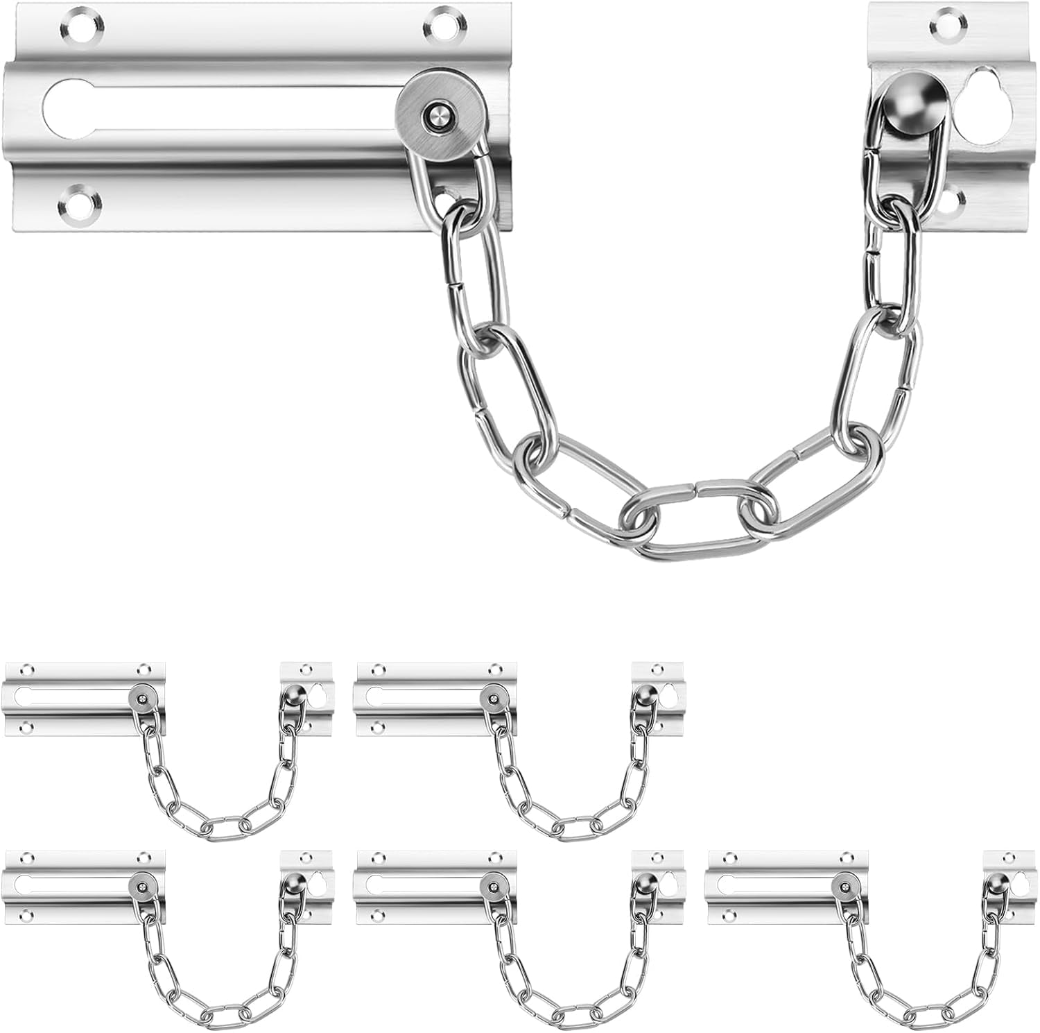6 Pack Door Chain Lock, Stainless Steel Chain Locks for Inside Door ...