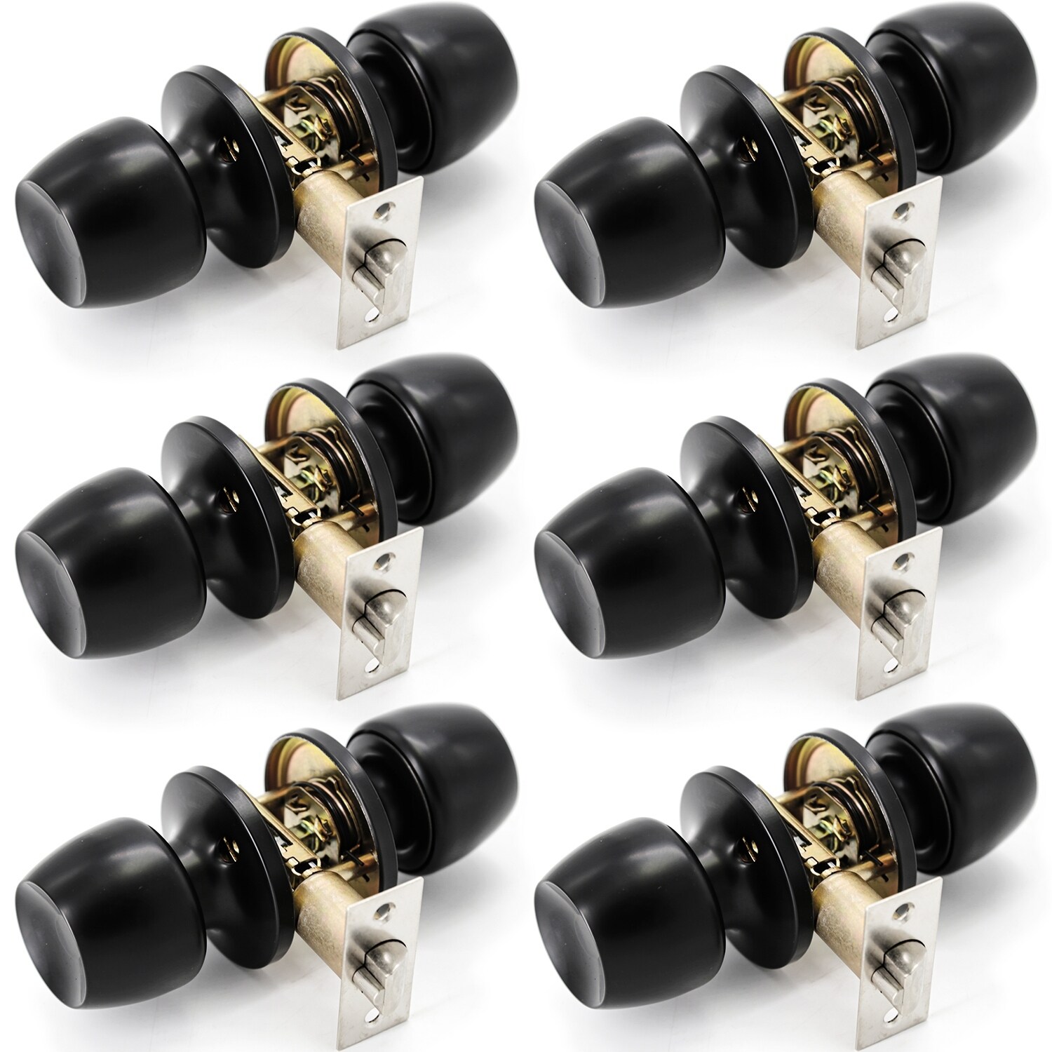 Weslock 7004 Sleek Round Mesa Passage Knob Set - Black - Walmart.com