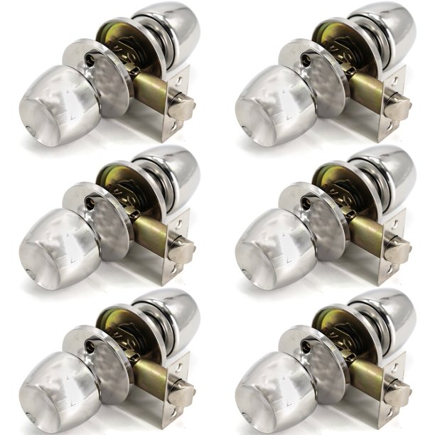 6 Pack Door Knob and Lock Set Versa Passage by Villar Home Designs ...