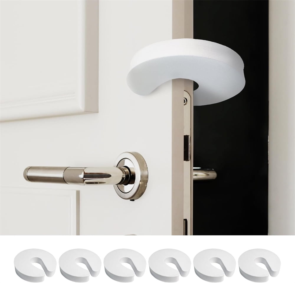 6 Pack Door Pinch Guard Baby Door Slam Stopper, NOGIS Soft Foam Door ...