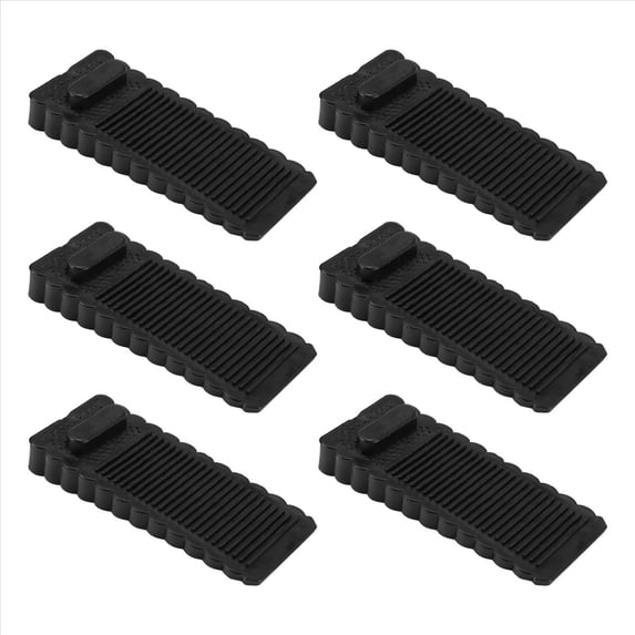 6 Pack Door Stopper Rubber Wedge - Sturdy and Stackable Door Stoppers ...