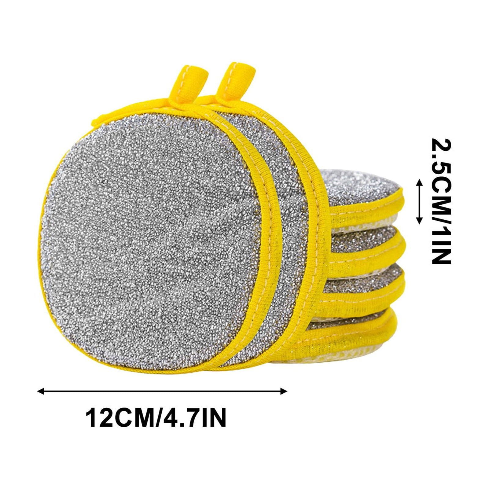 6-Pack Double-Sided Sponge Scrub Brushes - Kitchen Cleaning Cloths ...