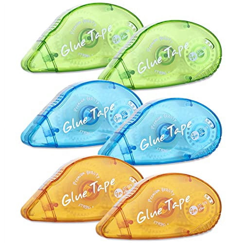 6 Pack Double Sided Tape Roller, Scrapbooking Tape, Permanent Adhesive ...