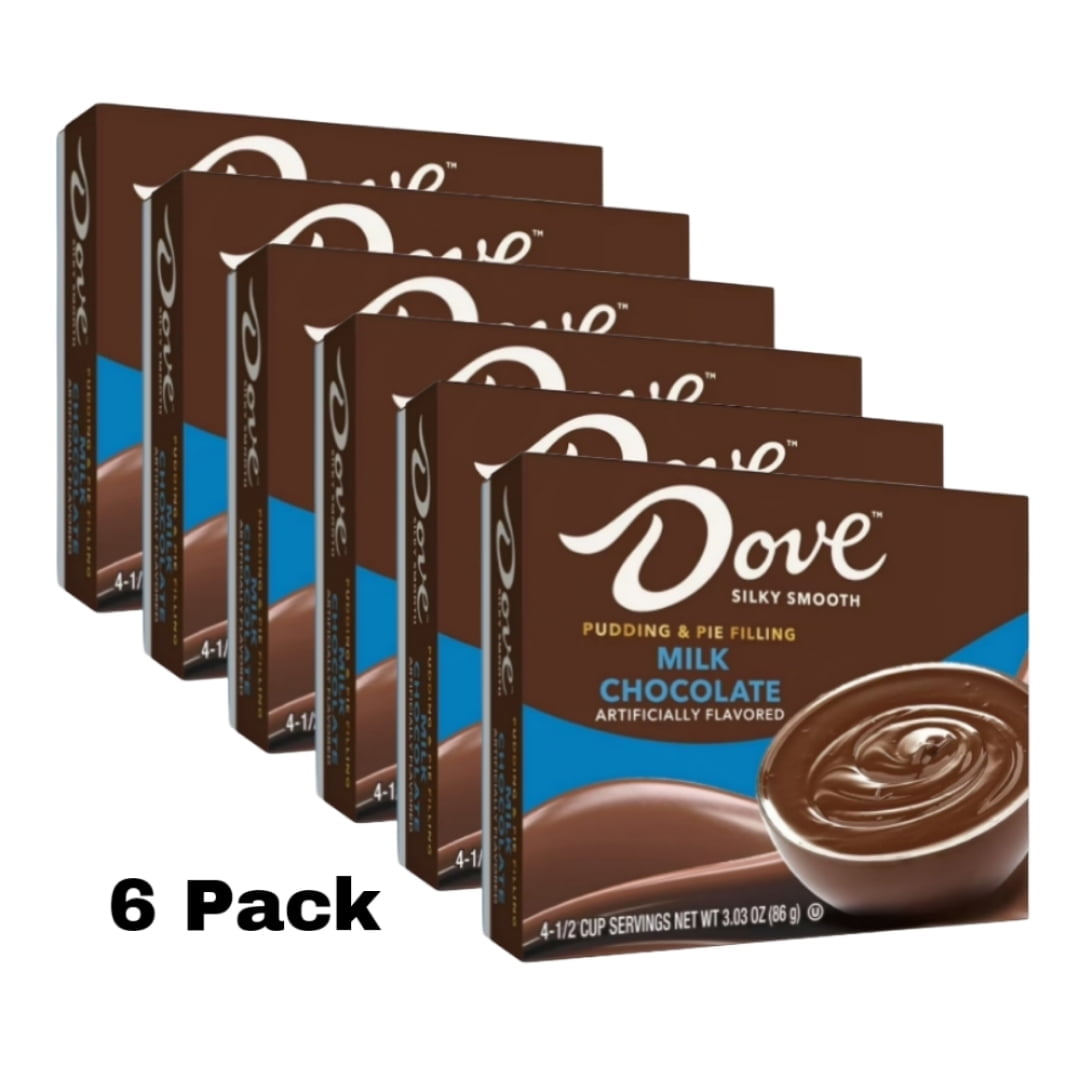 (6 Pack) Dove Milk Chocolate Instant Pudding Mix and Pie Filling, 4 ...