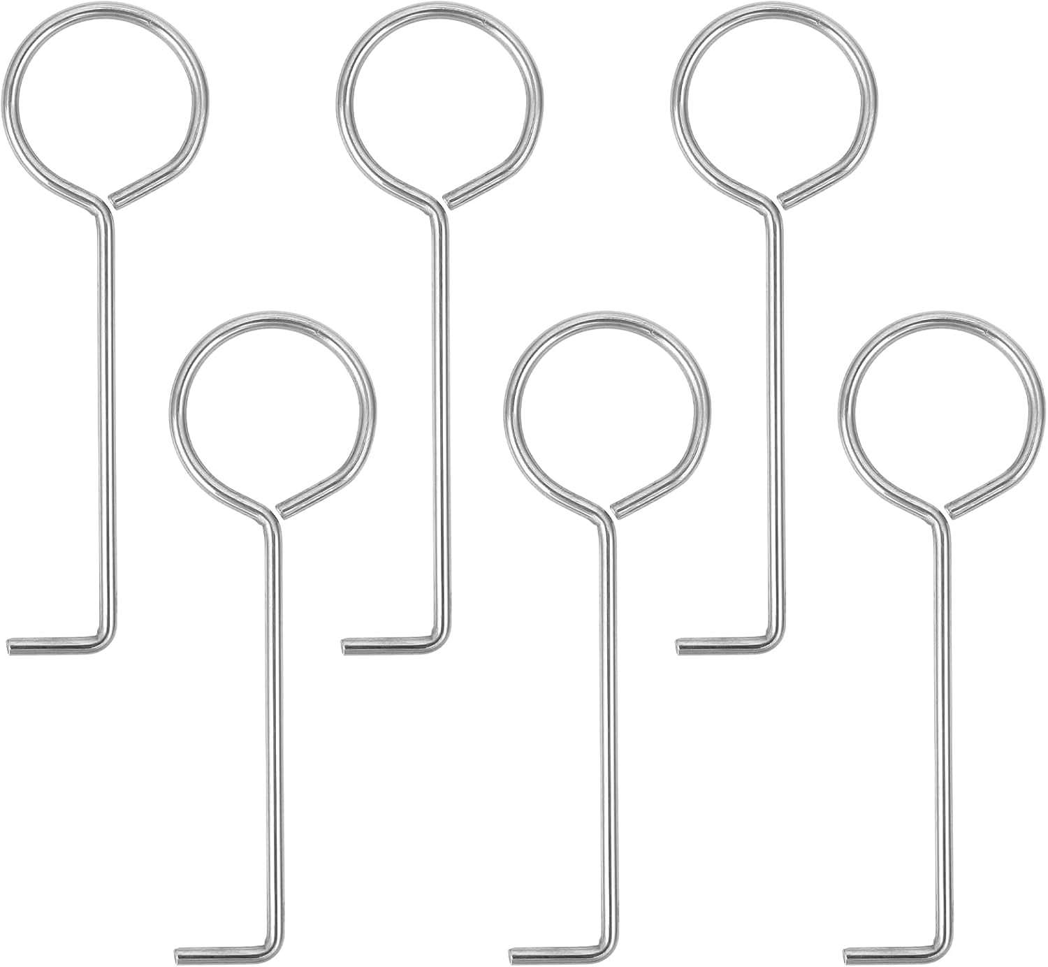 6 Pack Drain Key Lifting Hooks Shower Drain Removal Tool Stainless ...