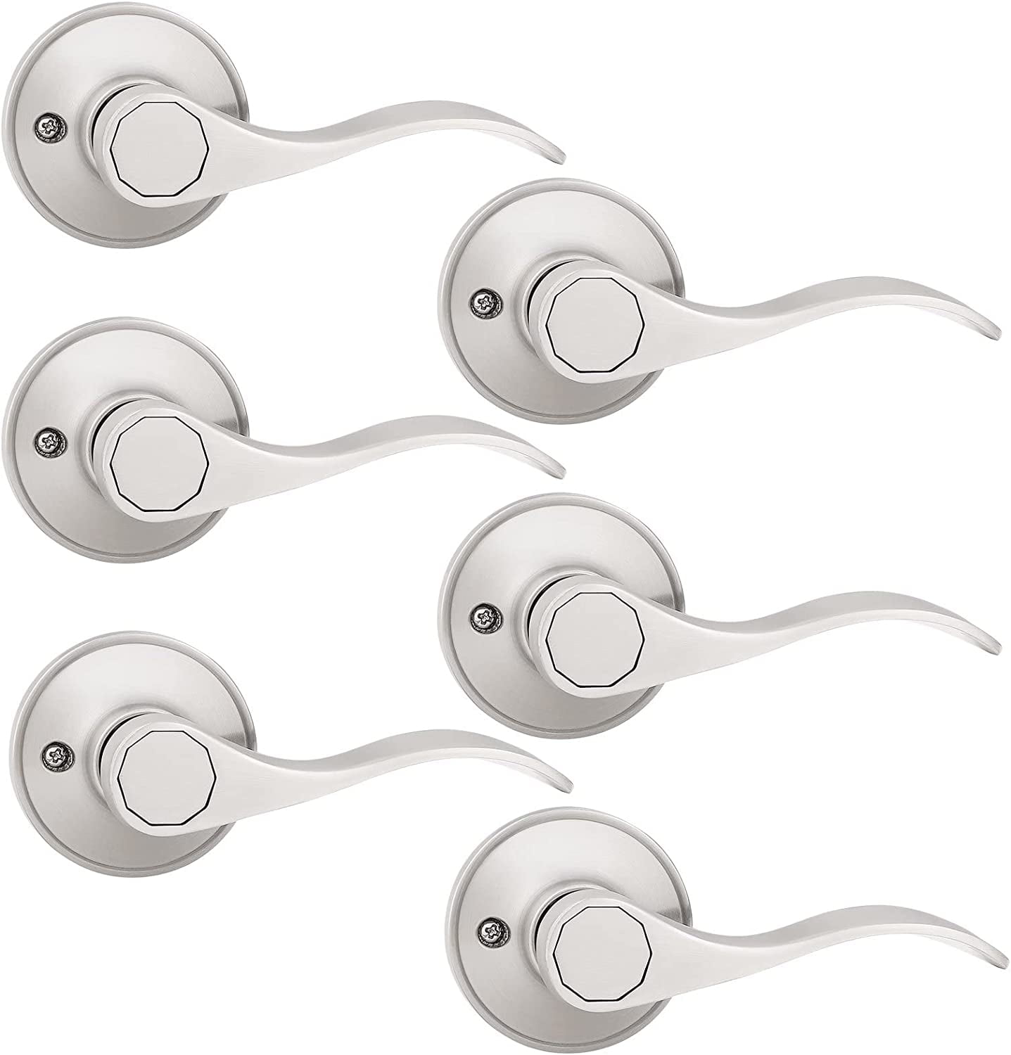 (6 Pack Dummy Door Lever, Wave Door Handle Lever Right Hand - Dummy for ...