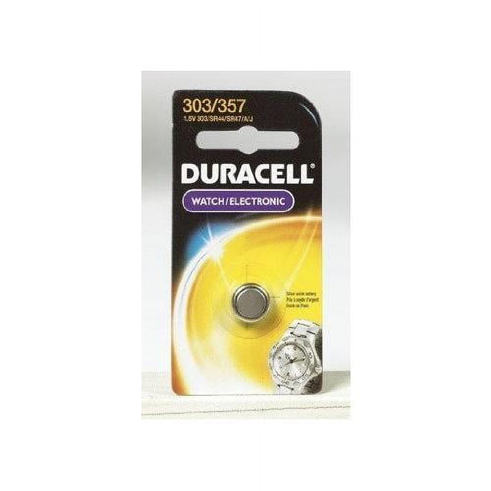 6 Pack Duracell 303/357 Battery - Silver Oxide, Watch/Electronic, 1.5V ...