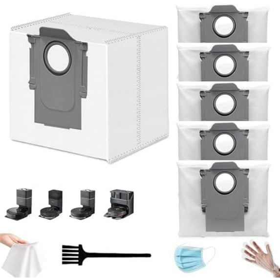 6 Pack Dust Bag Compatible with Roborock S8+ S8 Pro Ultra S7 MaxV Ultra ...