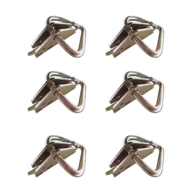 6 Pack E Track 2" D Ring Tie Down Fitting for Enclosed Trailer Tie Down ...